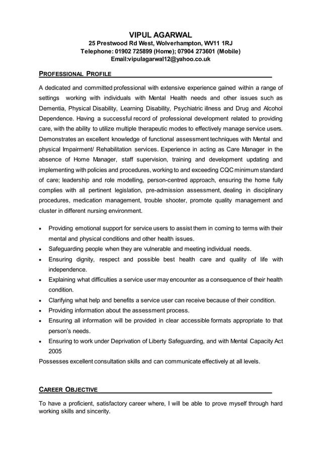 VIPUL AGARWAL CV | PDF