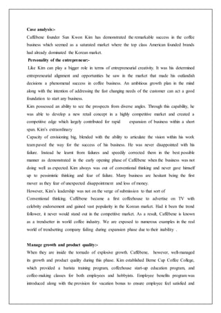 Caffebean case study report | DOCX