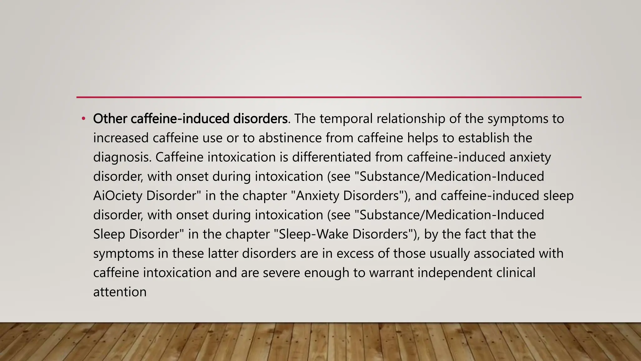 caffine related disorder psychology presentation | PPTX