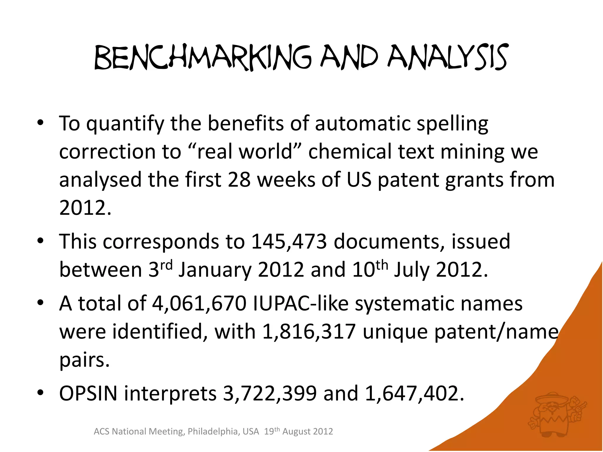 Advances in Automatic Chemical Spelling Correction | PDF