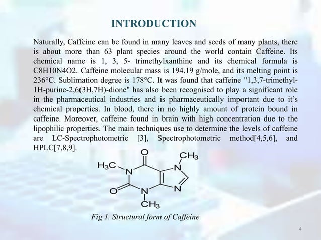 VALIDATION AND DETERMINATION OF CAFFEINE CONTENT IN ENERGY DRINKS BY ...