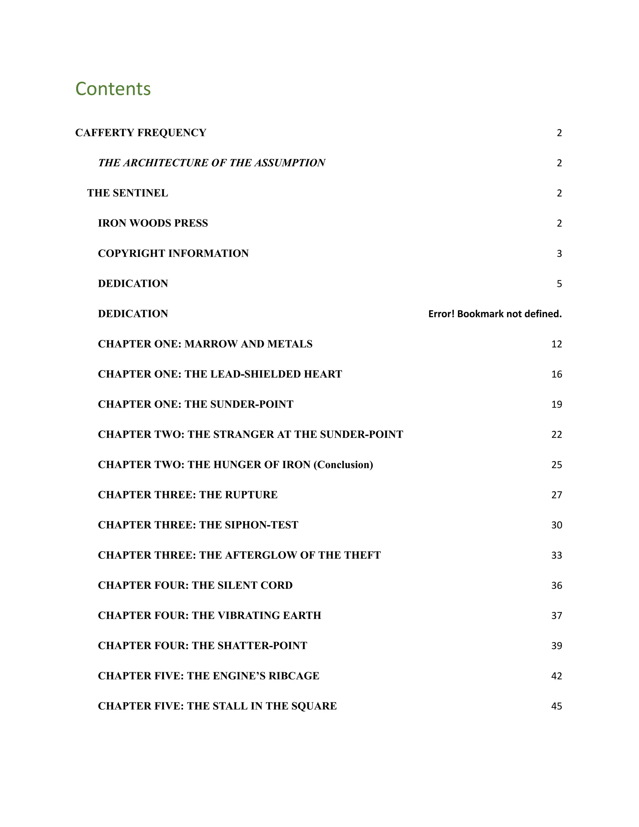 CAFFERTY FREQUENCY: THE ARCHITECTURE OF THE ASSUMPTION | PDF