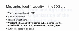Measuring Food Insecurity in the Sustainable Development Goals | PDF