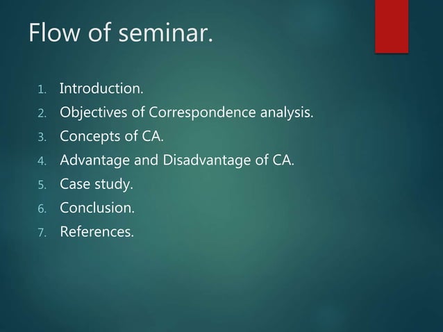 Simple Correspondence Analysis | PPTX