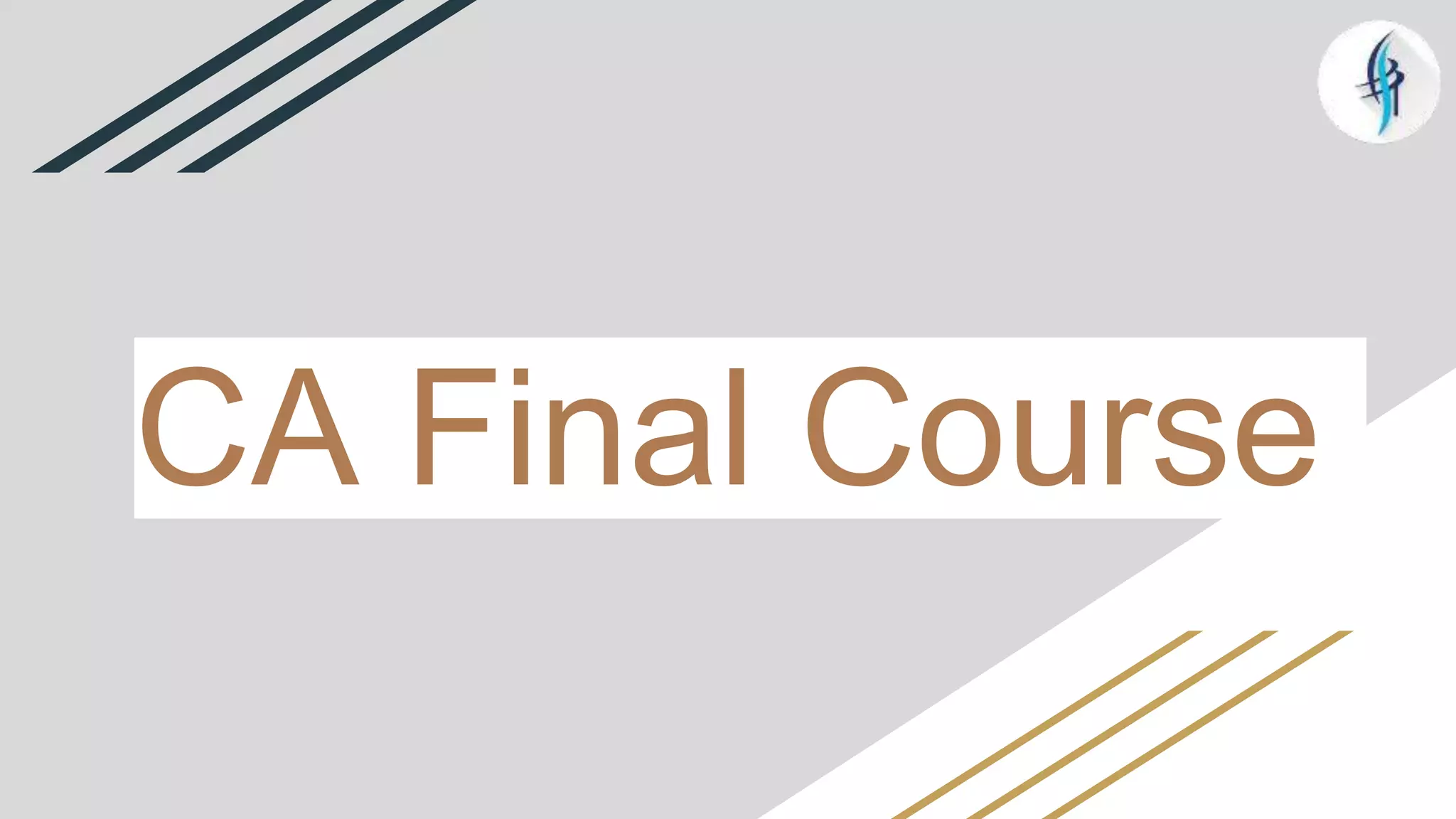Ca final course | PPTX