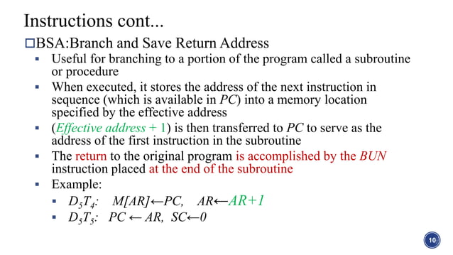 Memory Reference Instructions | PPTX | Programming Languages | Computing