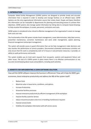 Cafm scope ver2 | PDF