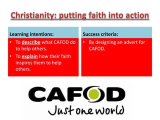 CAFOD | PPTX | Christianity | Religion & Spirituality