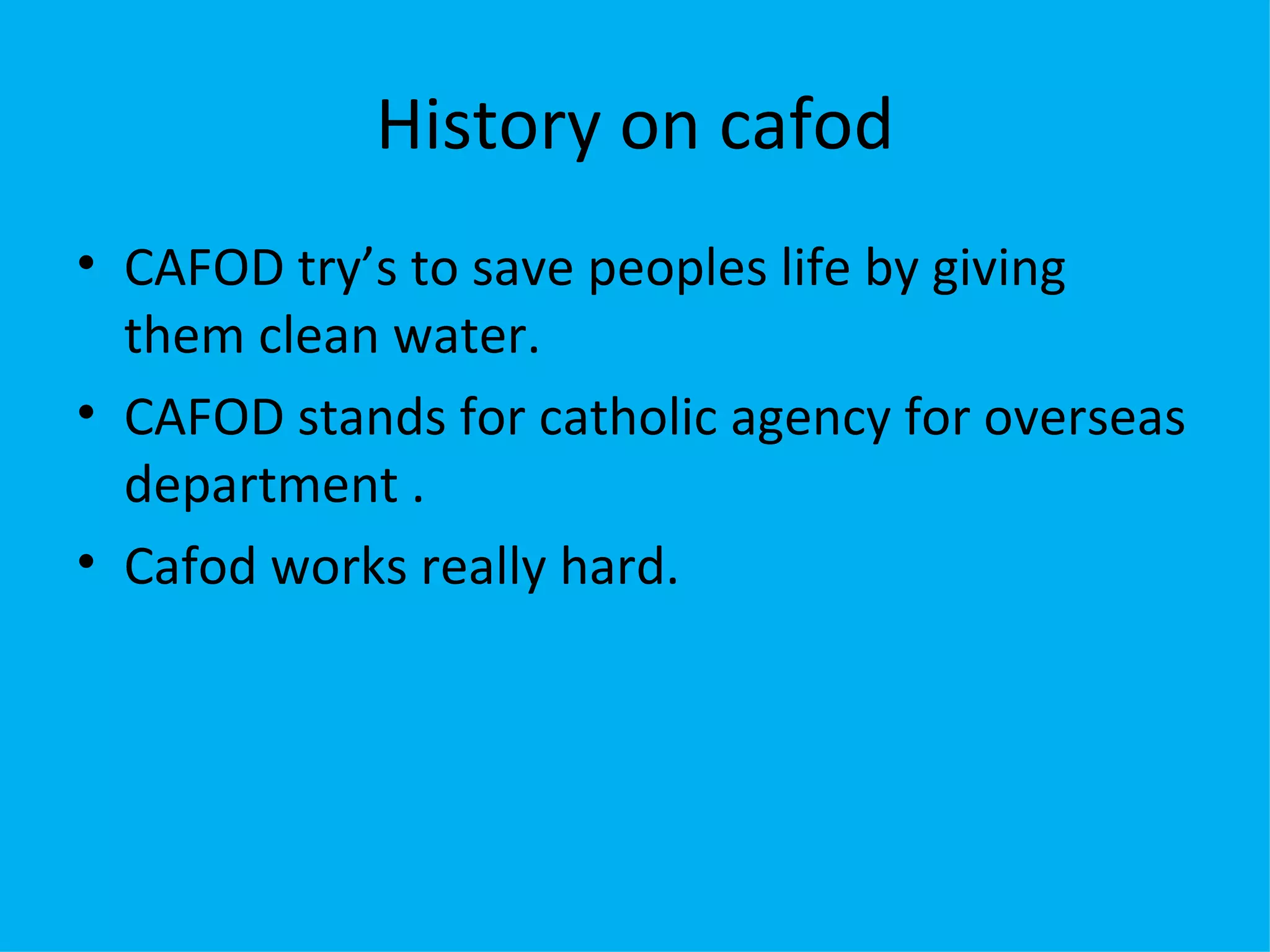 Cafod billie | PPT