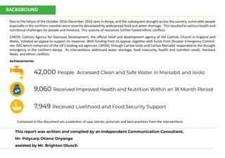 Cafod caritas best practices and case stories | PPT