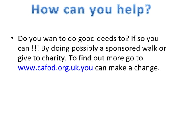 Cafod power point (1)jasher | PPT