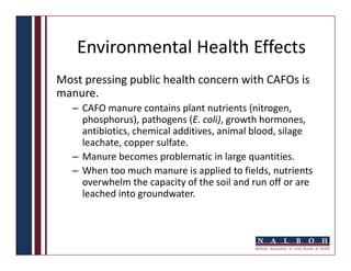 Local Board of Health & Factory Farms | PDF