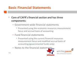 Elements of a CAFR and Common Mistakes | PPT | Stocks and Bonds ...