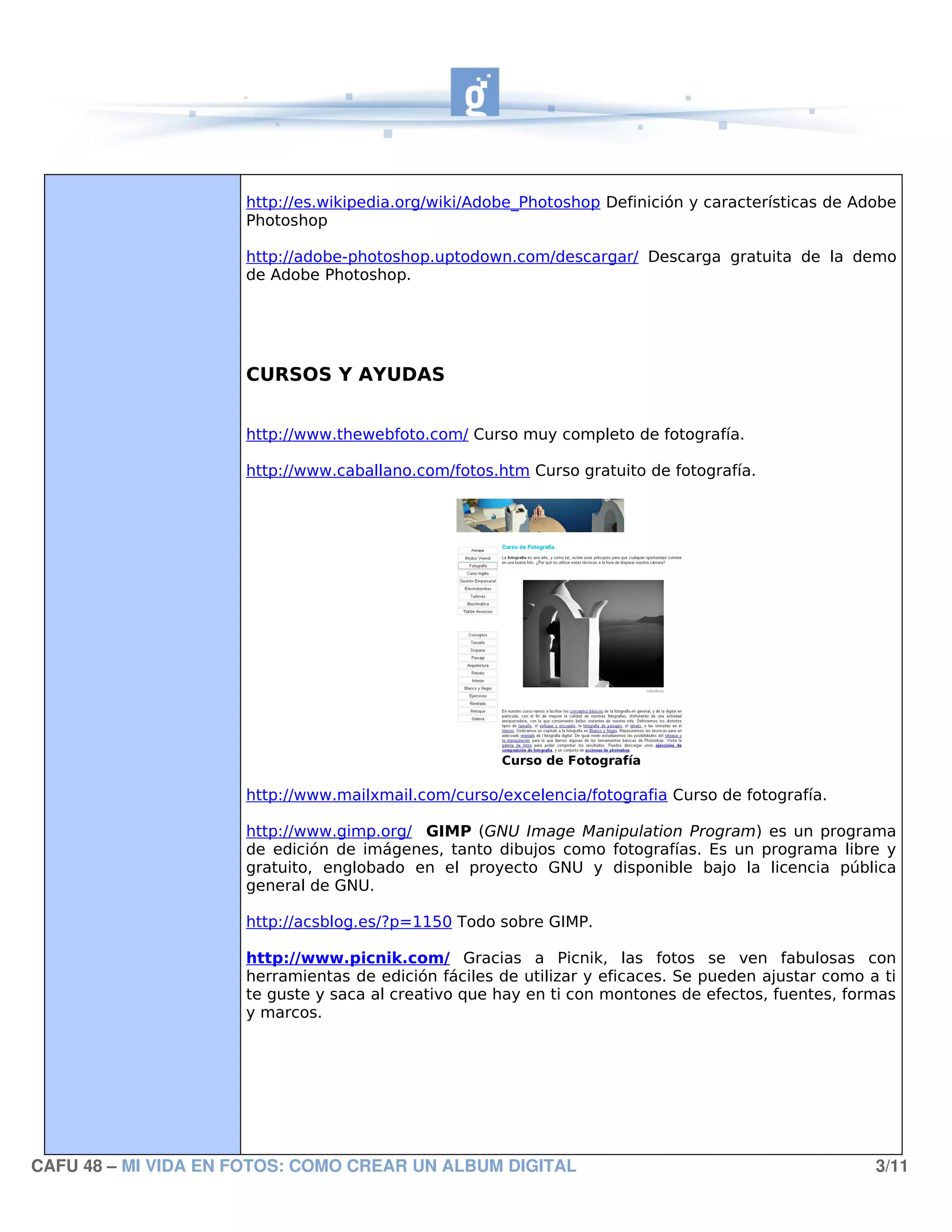 Mi Vida En Fotos(Album Fotos Digital) | PDF