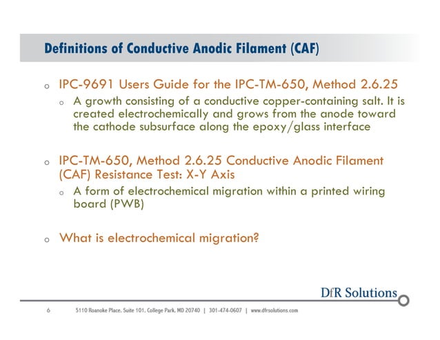 Conductive Anodic Filament (CAF) Formation in Printed Circuit Boards ...