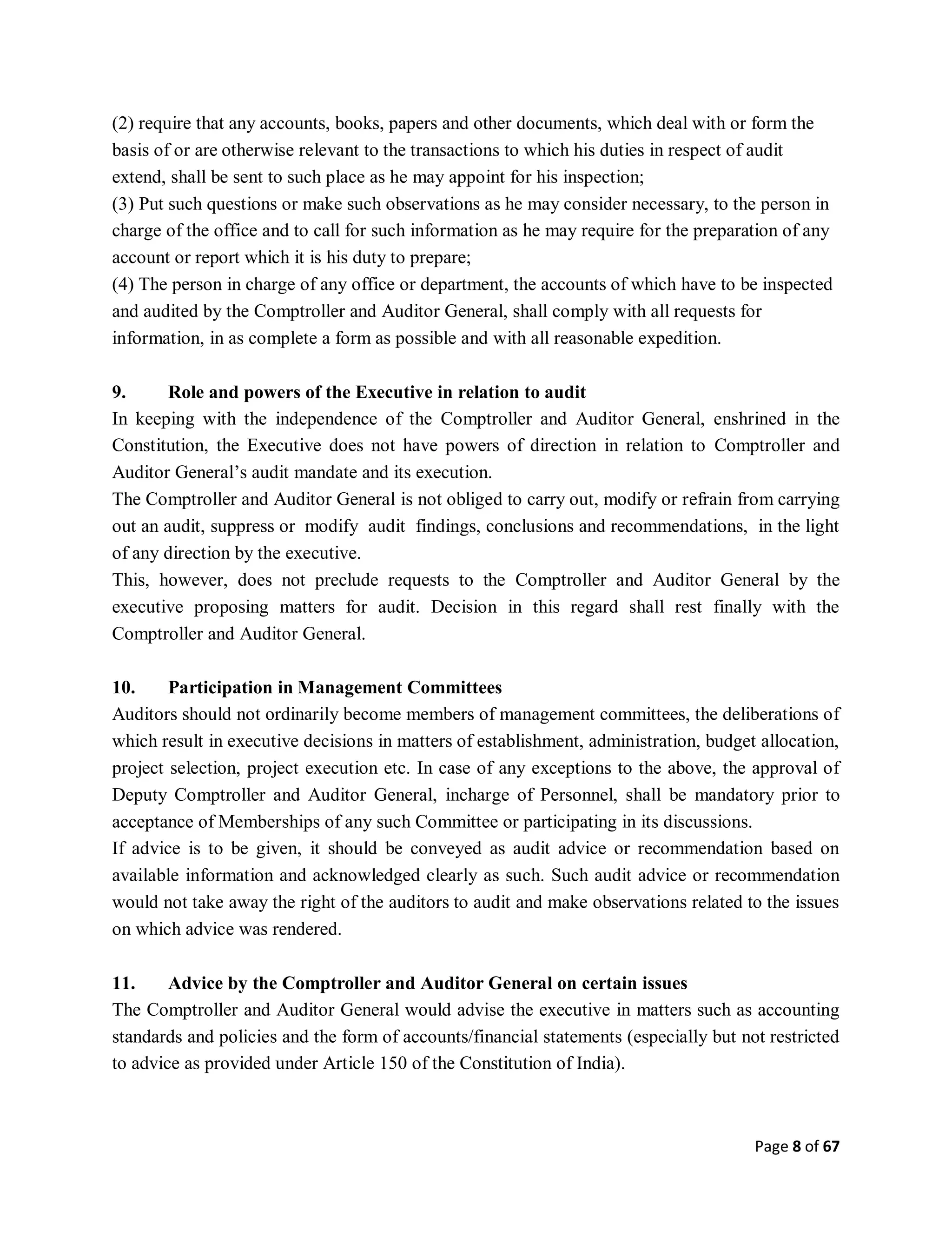 CAG REGULATIONS ON AUDIT AND ACCOUNTS | PDF