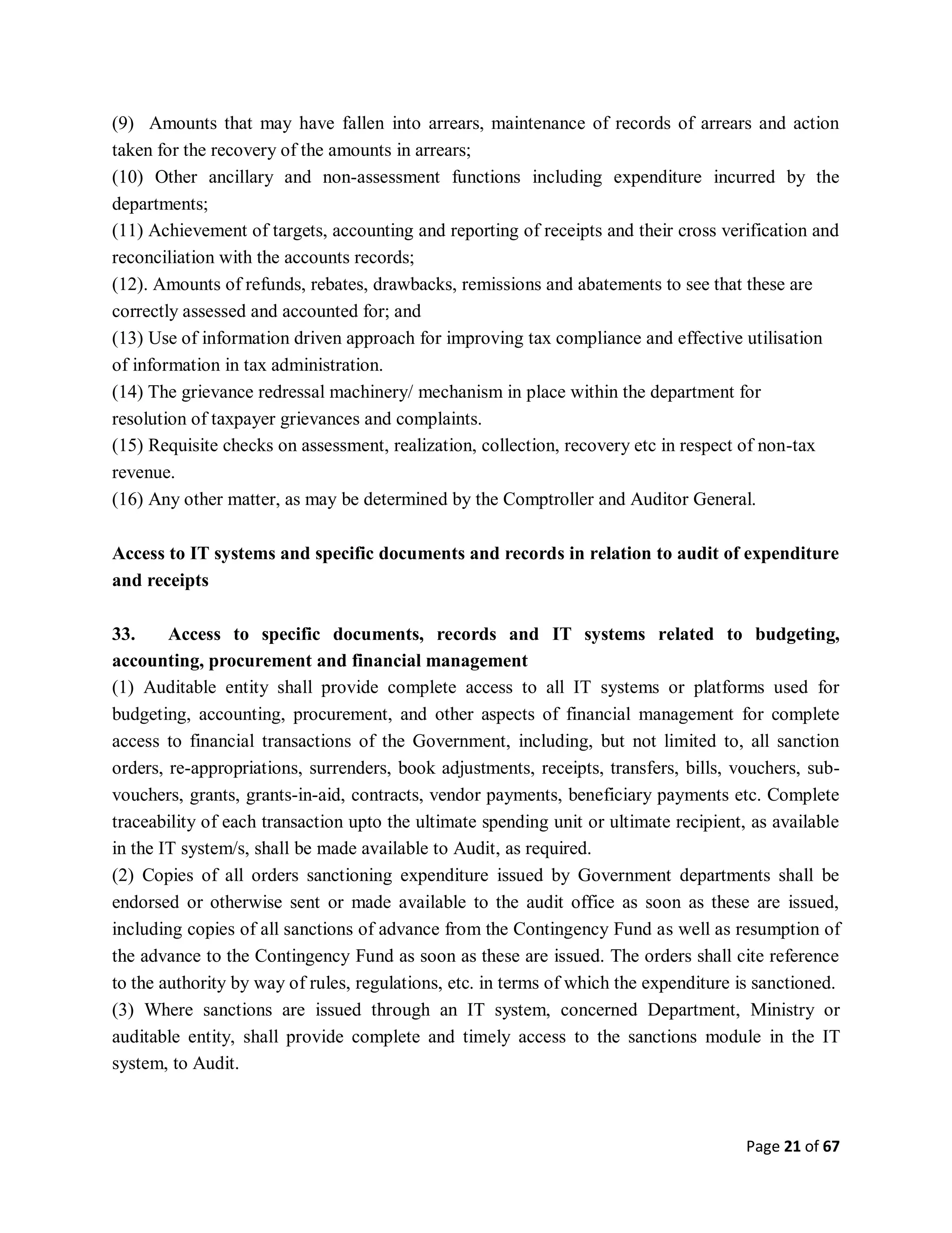 CAG REGULATIONS ON AUDIT AND ACCOUNTS | PDF