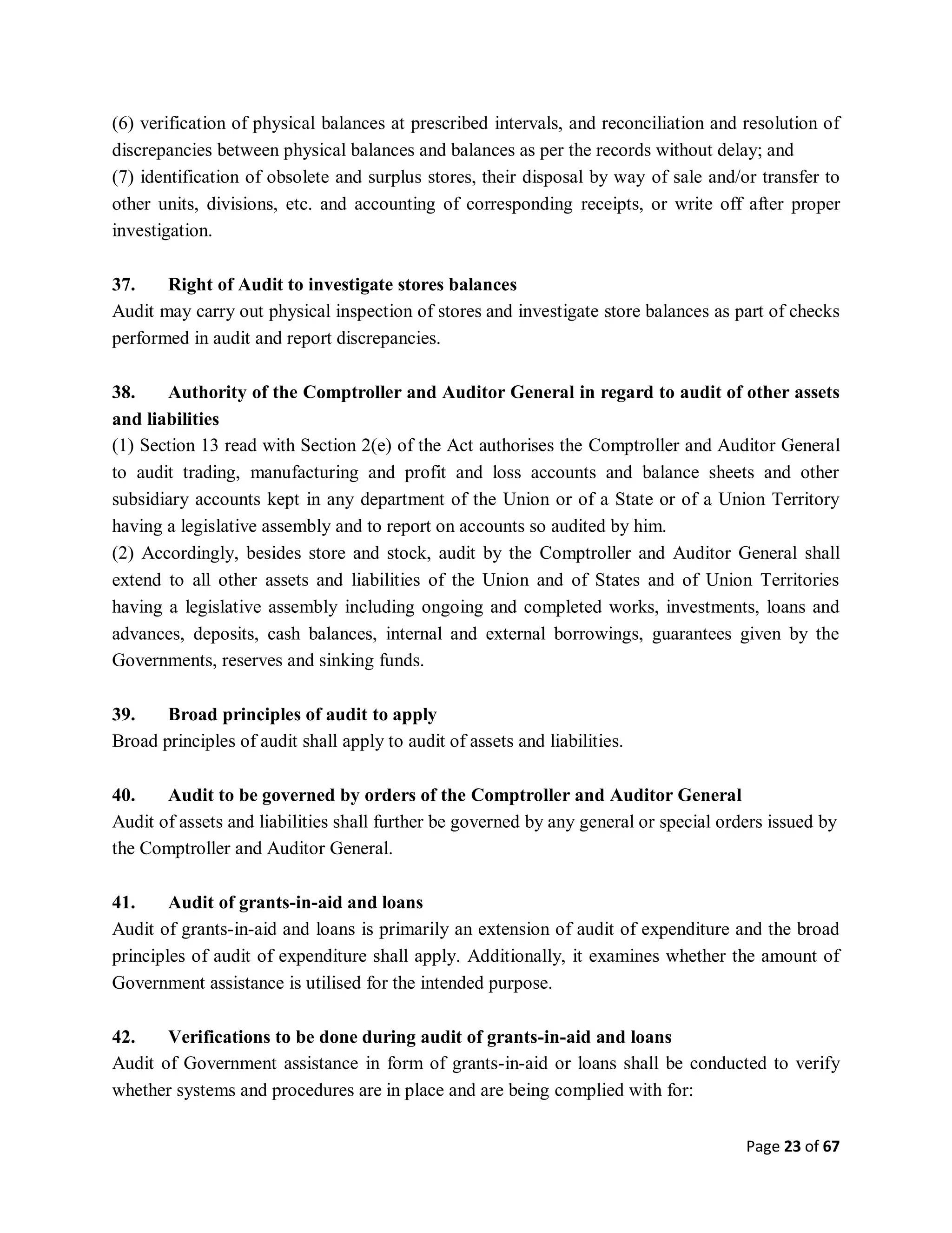CAG REGULATIONS ON AUDIT AND ACCOUNTS | PDF