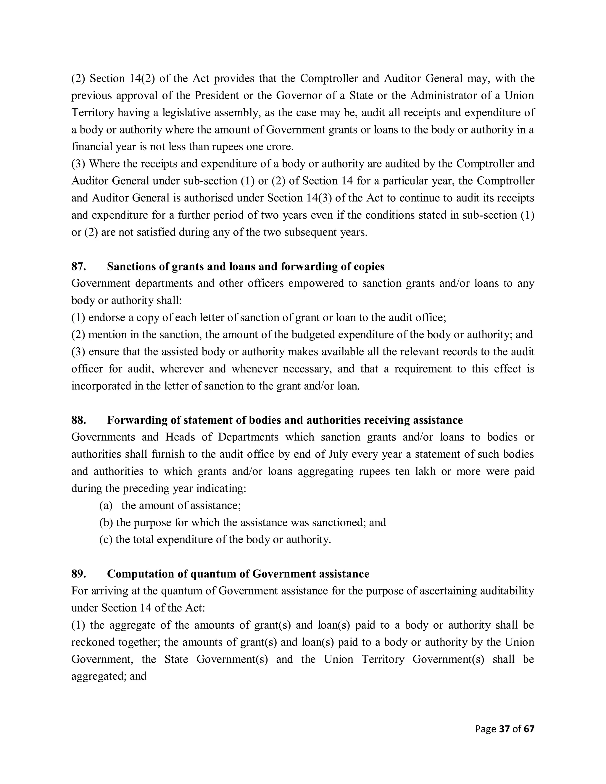 CAG REGULATIONS ON AUDIT AND ACCOUNTS | PDF