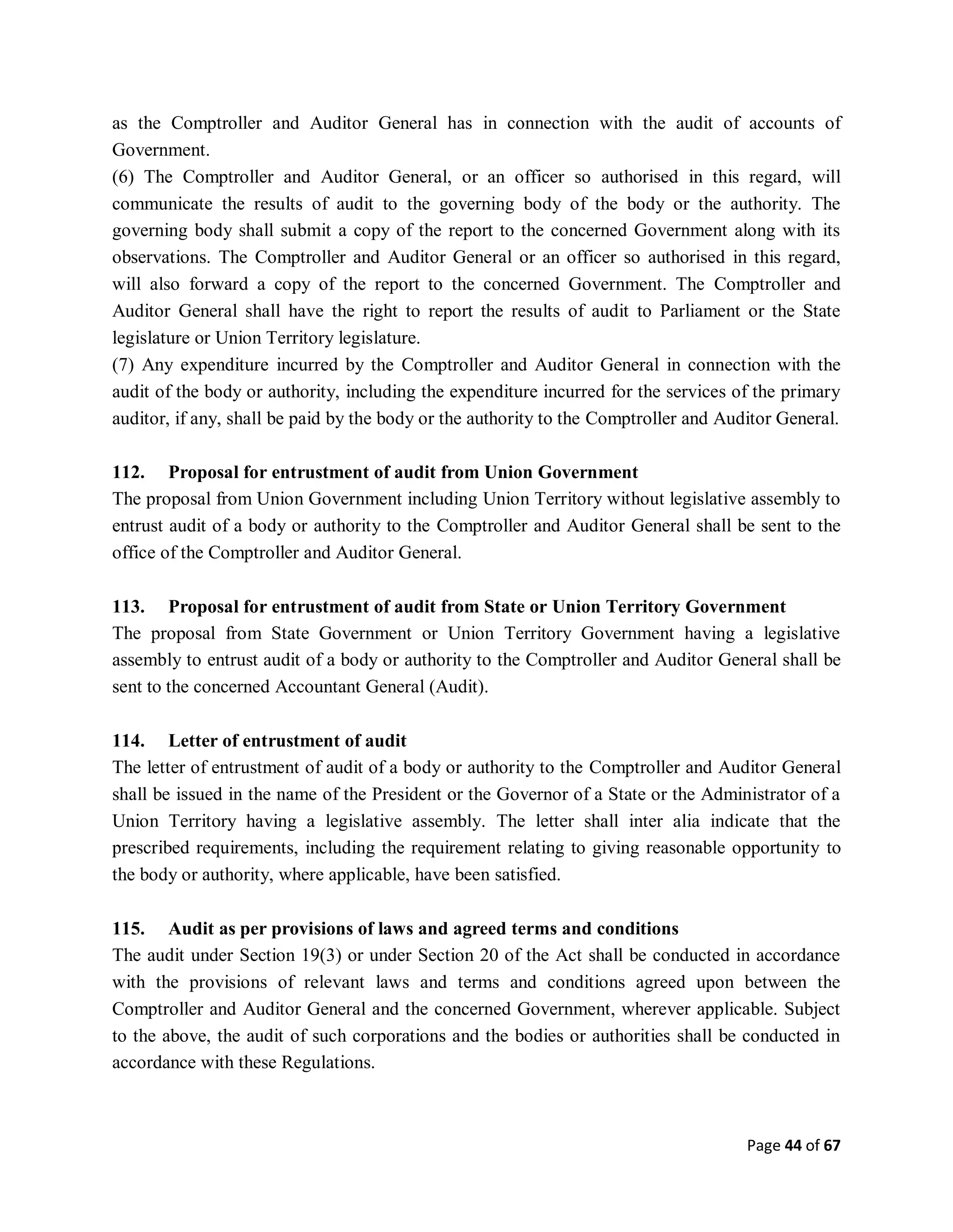 CAG REGULATIONS ON AUDIT AND ACCOUNTS | PDF