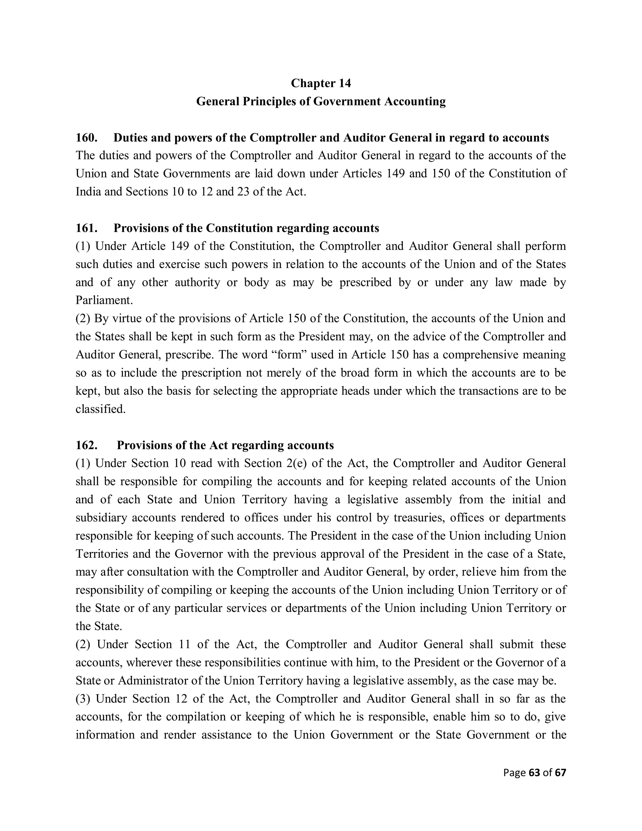 CAG REGULATIONS ON AUDIT AND ACCOUNTS | PDF
