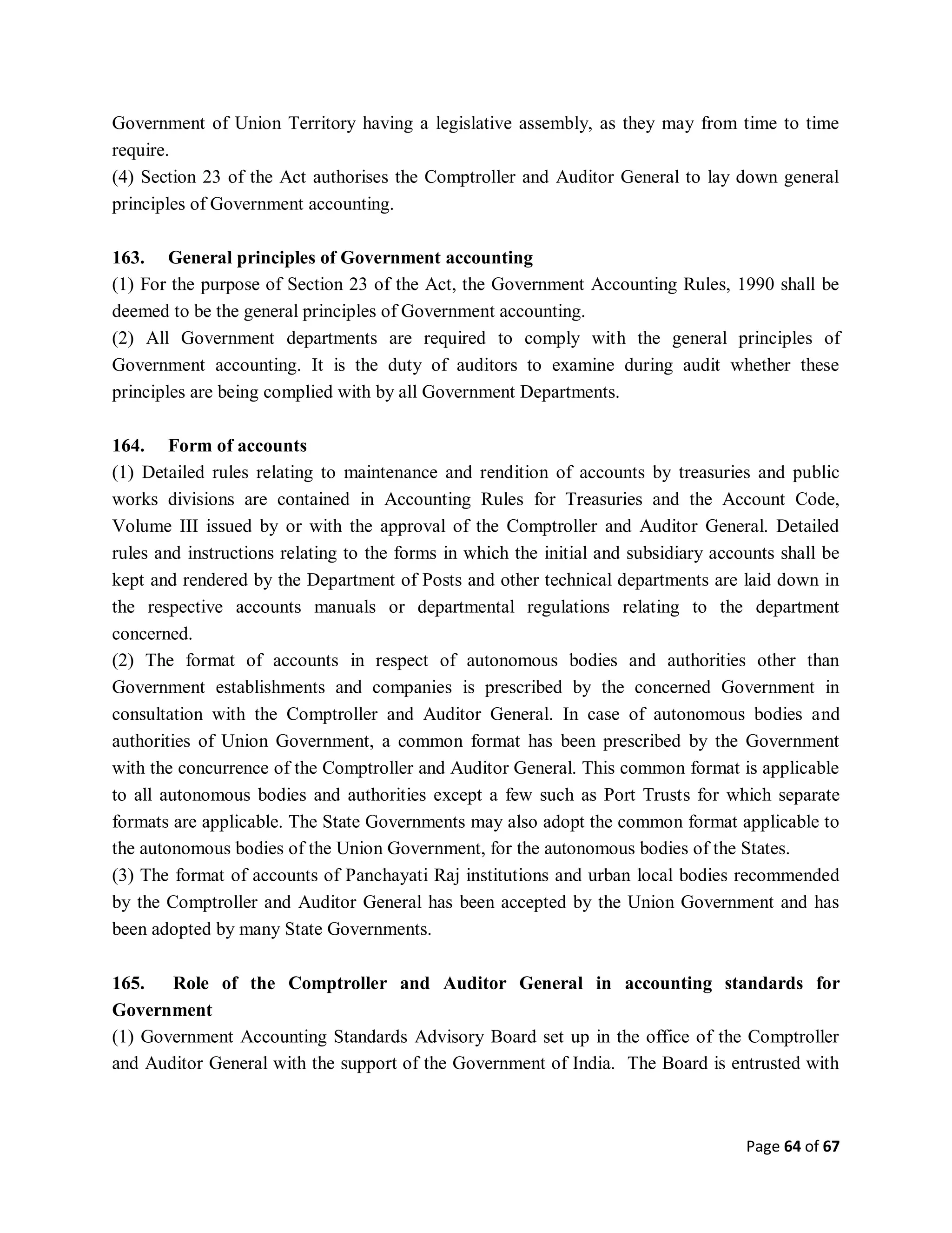 CAG REGULATIONS ON AUDIT AND ACCOUNTS | PDF