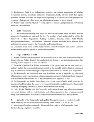 CAG REGULATIONS ON AUDIT AND ACCOUNTS | PDF