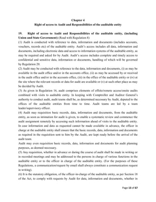 CAG REGULATIONS ON AUDIT AND ACCOUNTS | PDF