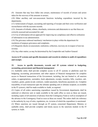 CAG REGULATIONS ON AUDIT AND ACCOUNTS | PDF