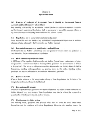 CAG REGULATIONS ON AUDIT AND ACCOUNTS | PDF
