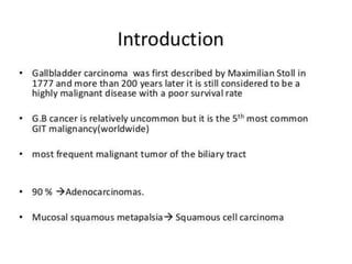 Carcinoma Gall bladder | PPT