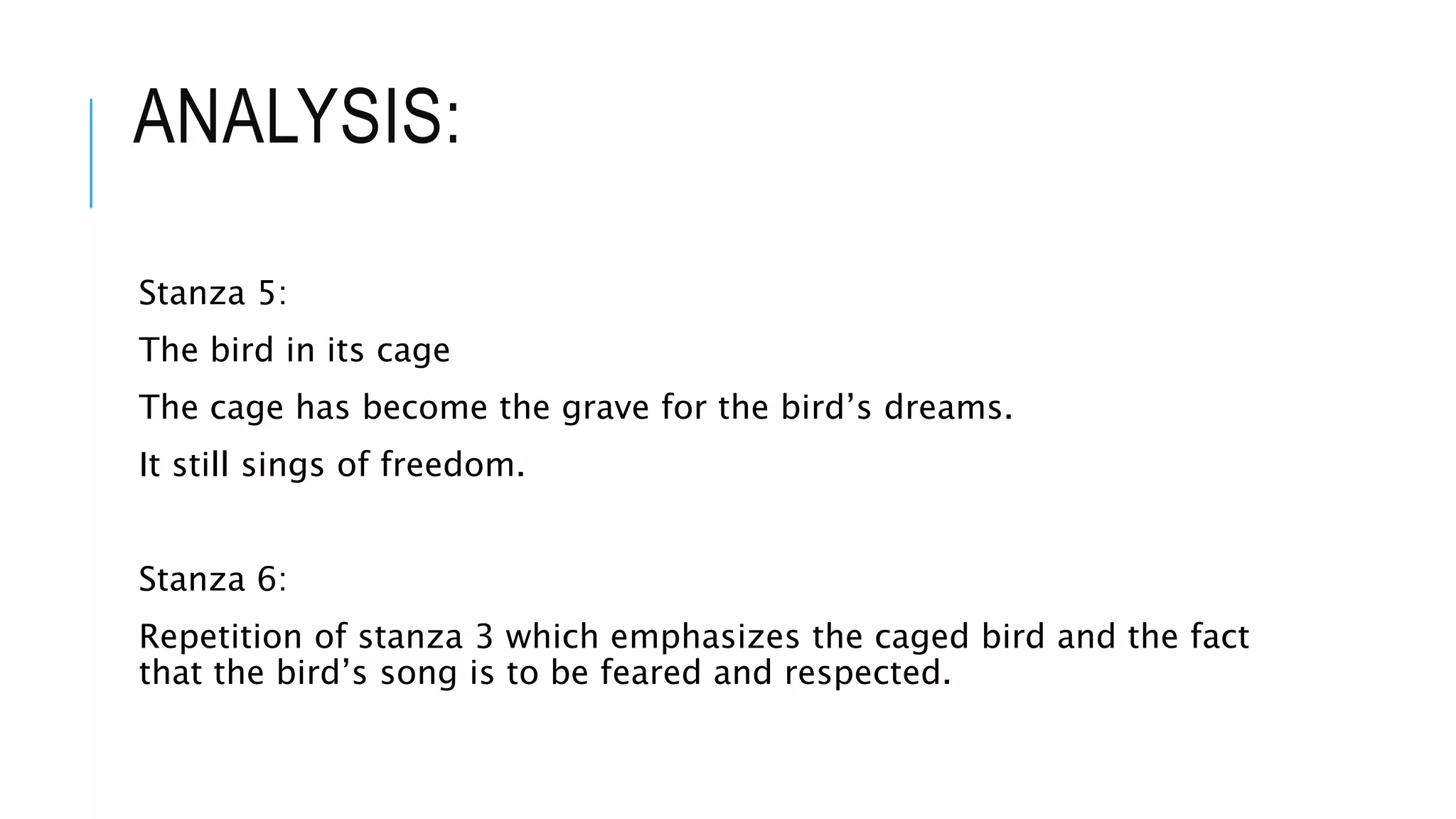 Caged bird - Maya Angelou | PPTX
