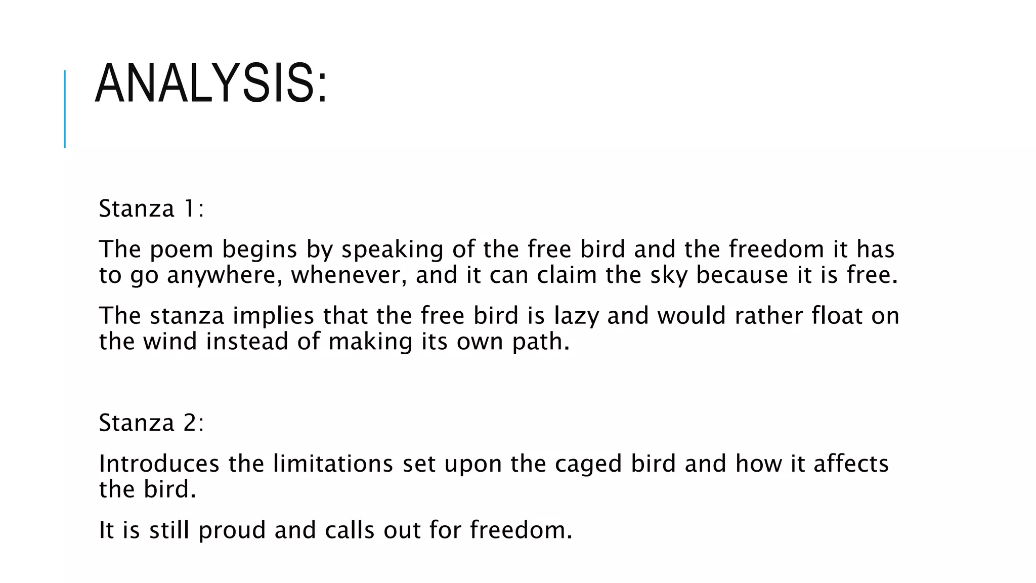 Caged bird - Maya Angelou | PPTX