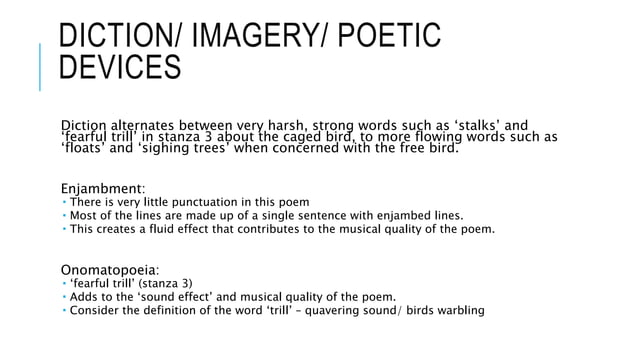 Caged bird - Maya Angelou | PPTX