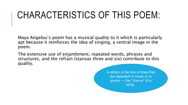 Caged bird - Maya Angelou | PPTX