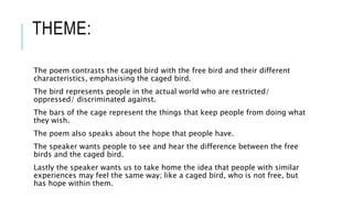 Caged bird - Maya Angelou | PPTX