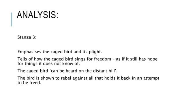 Caged bird - Maya Angelou | PPTX