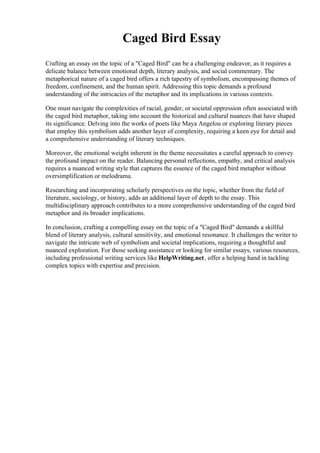 Caged Bird Essay.pdf