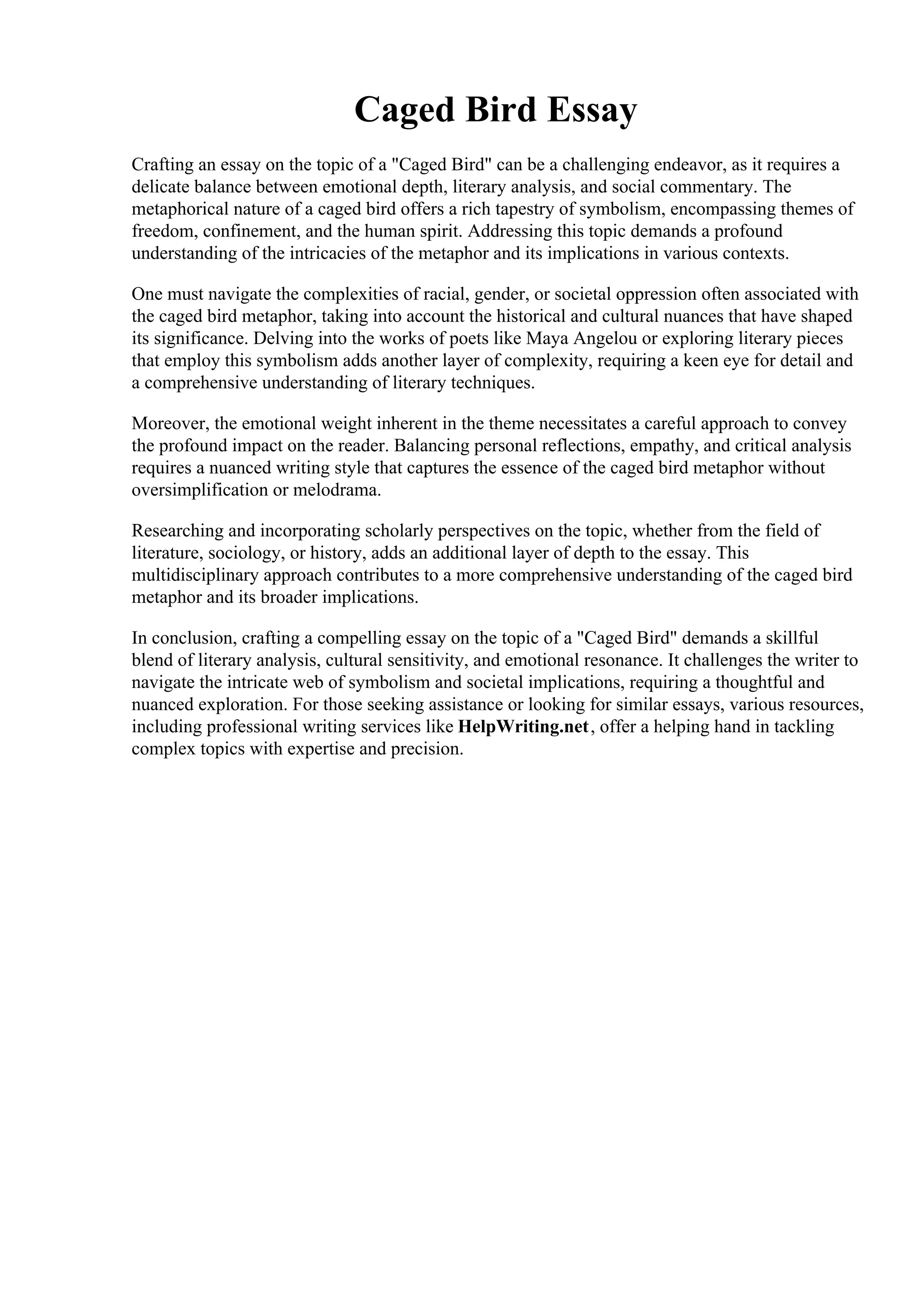 Caged Bird Essay. CAGED BIRD: Poem analysis Grade 10 English lessons ...