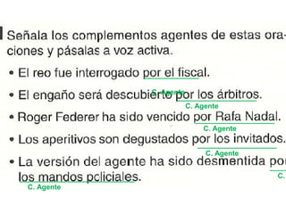 Las Oraciones Pasivas y el Complemento Agente | PPT