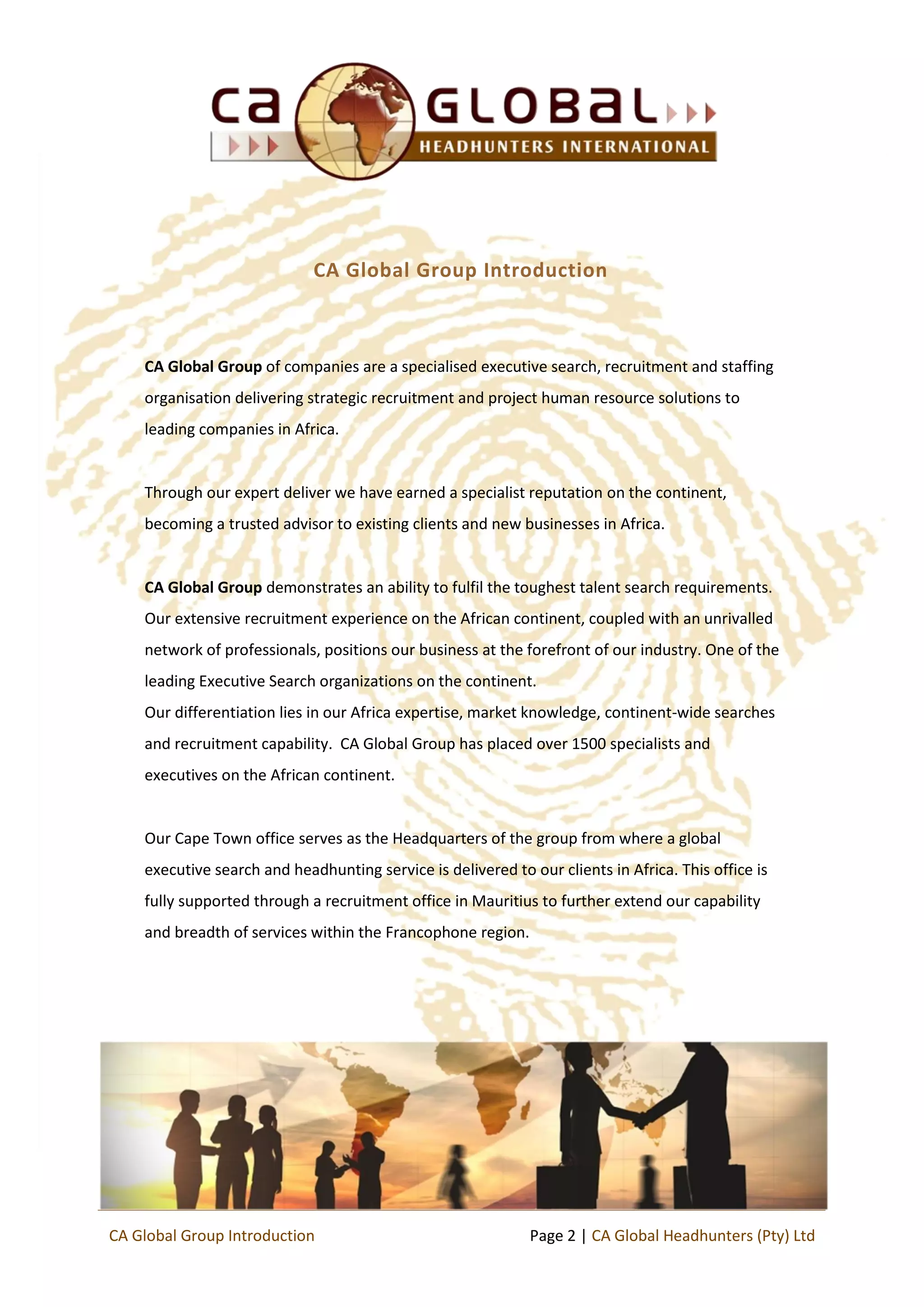 CA Global Africa Headhunters | PDF