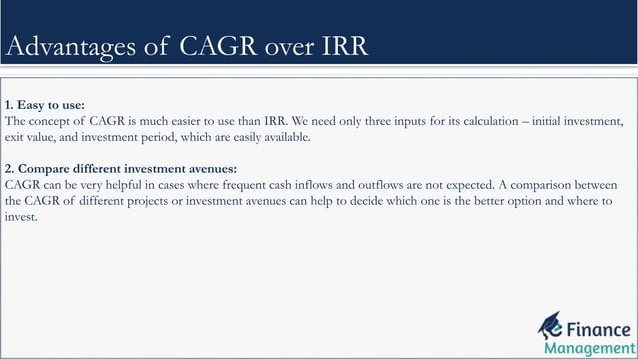 CAGR vs IRR | PPT