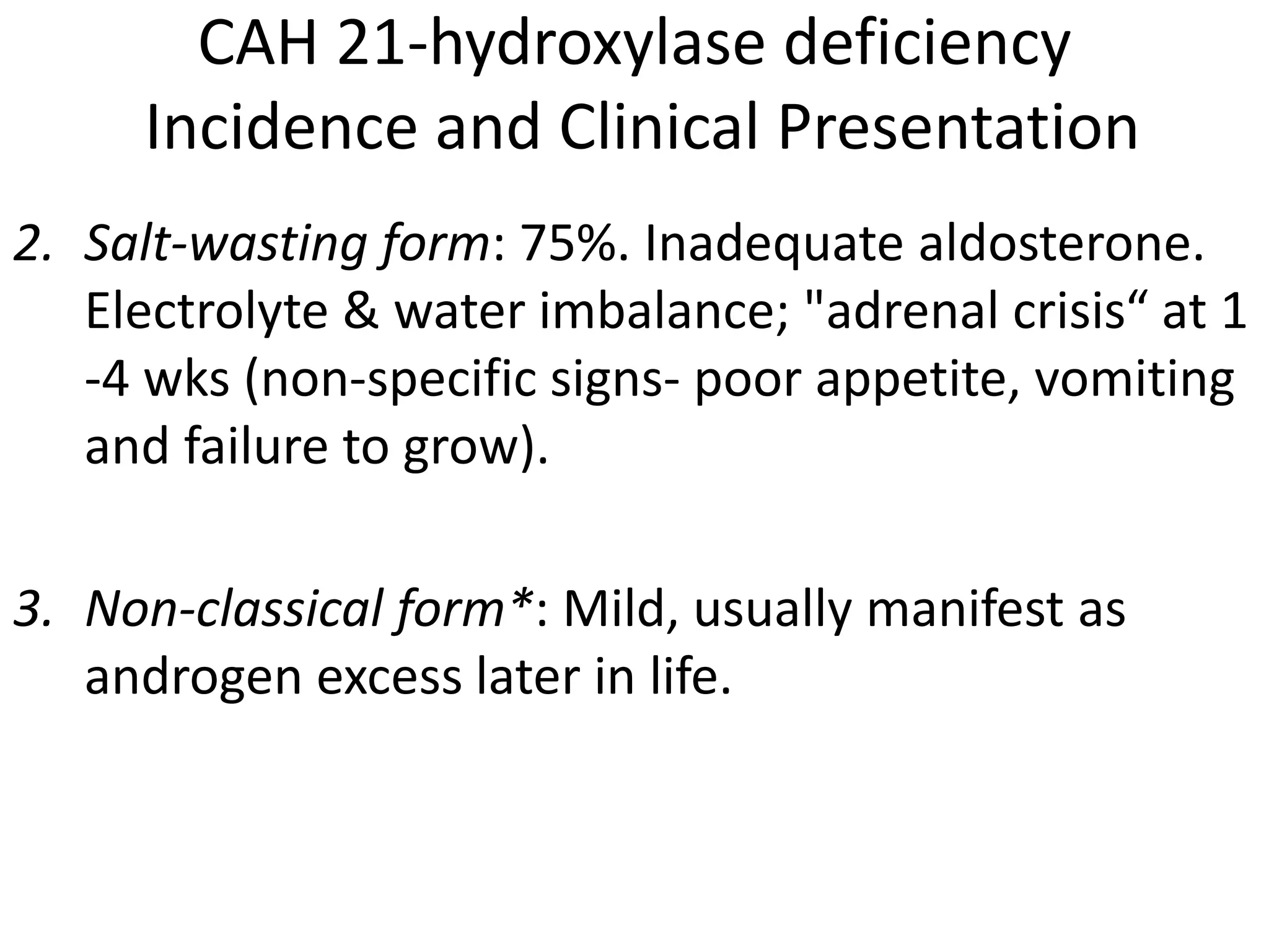 Congenital Adrenal Hyperplasia (CAH) | PPTX