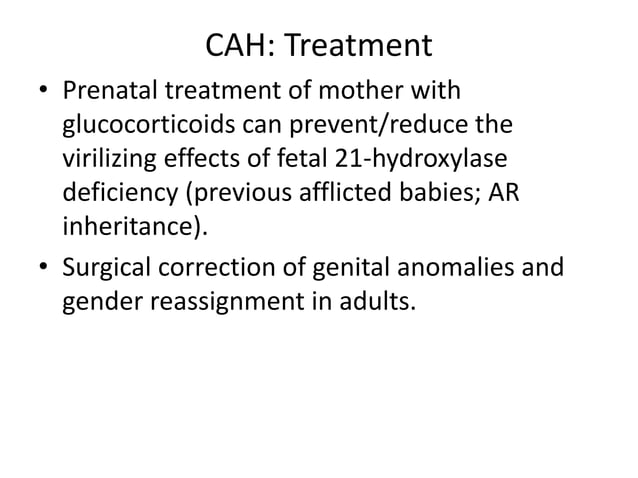 Congenital Adrenal Hyperplasia (CAH) | PPTX | Hormonal Disorders ...