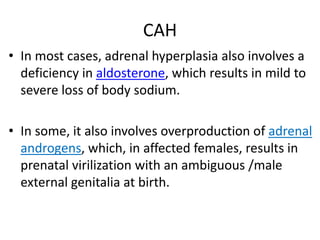 Congenital Adrenal Hyperplasia (CAH) | PPTX