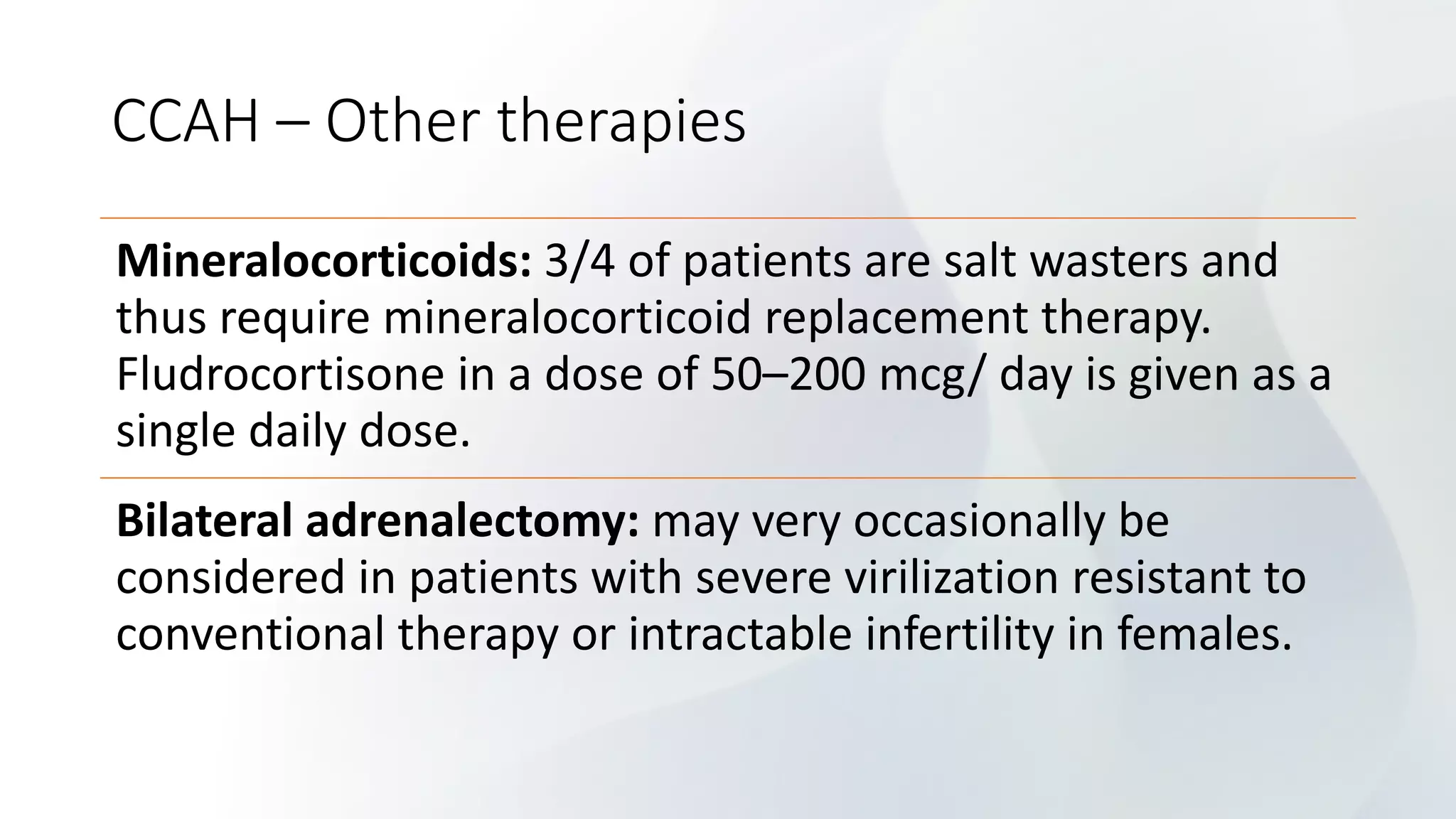 Congenital Adrenal Hyperplasia (CAH) | PPTX