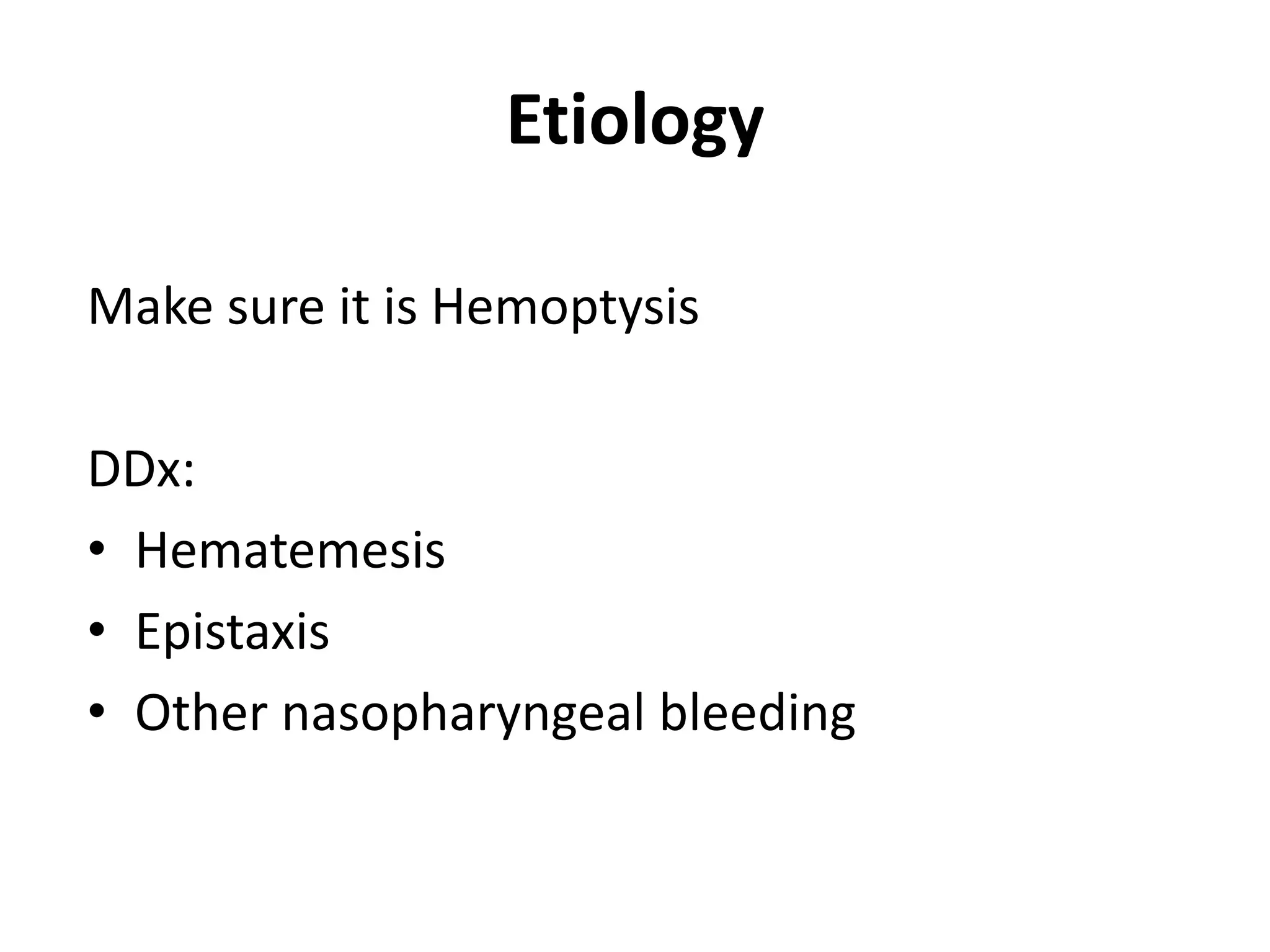 Imaging in haemoptysis | PPTX