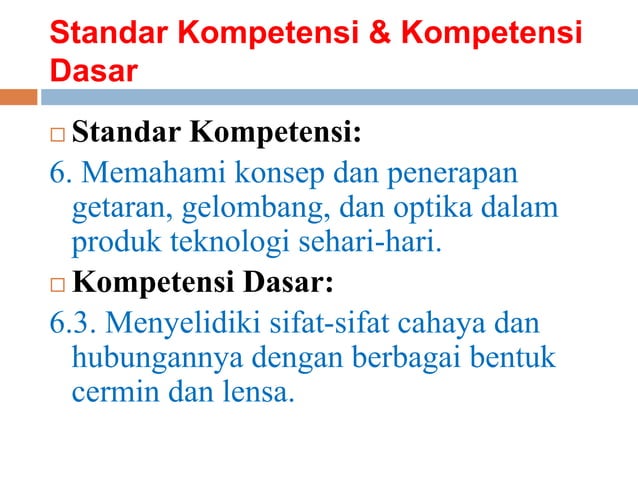 Cahaya, Cermin dan Lenssa, by y ushie | PPTX