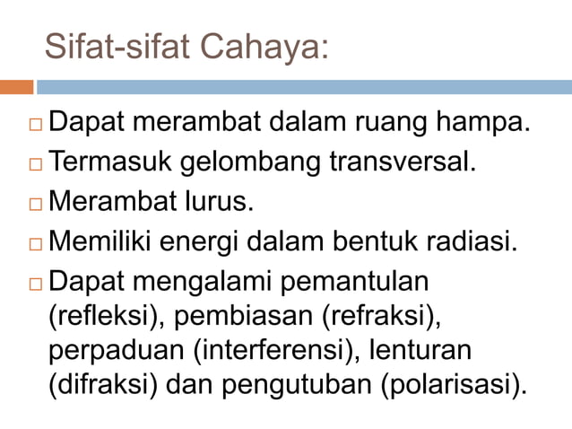 Cahaya, Cermin dan Lenssa, by y ushie | PPTX