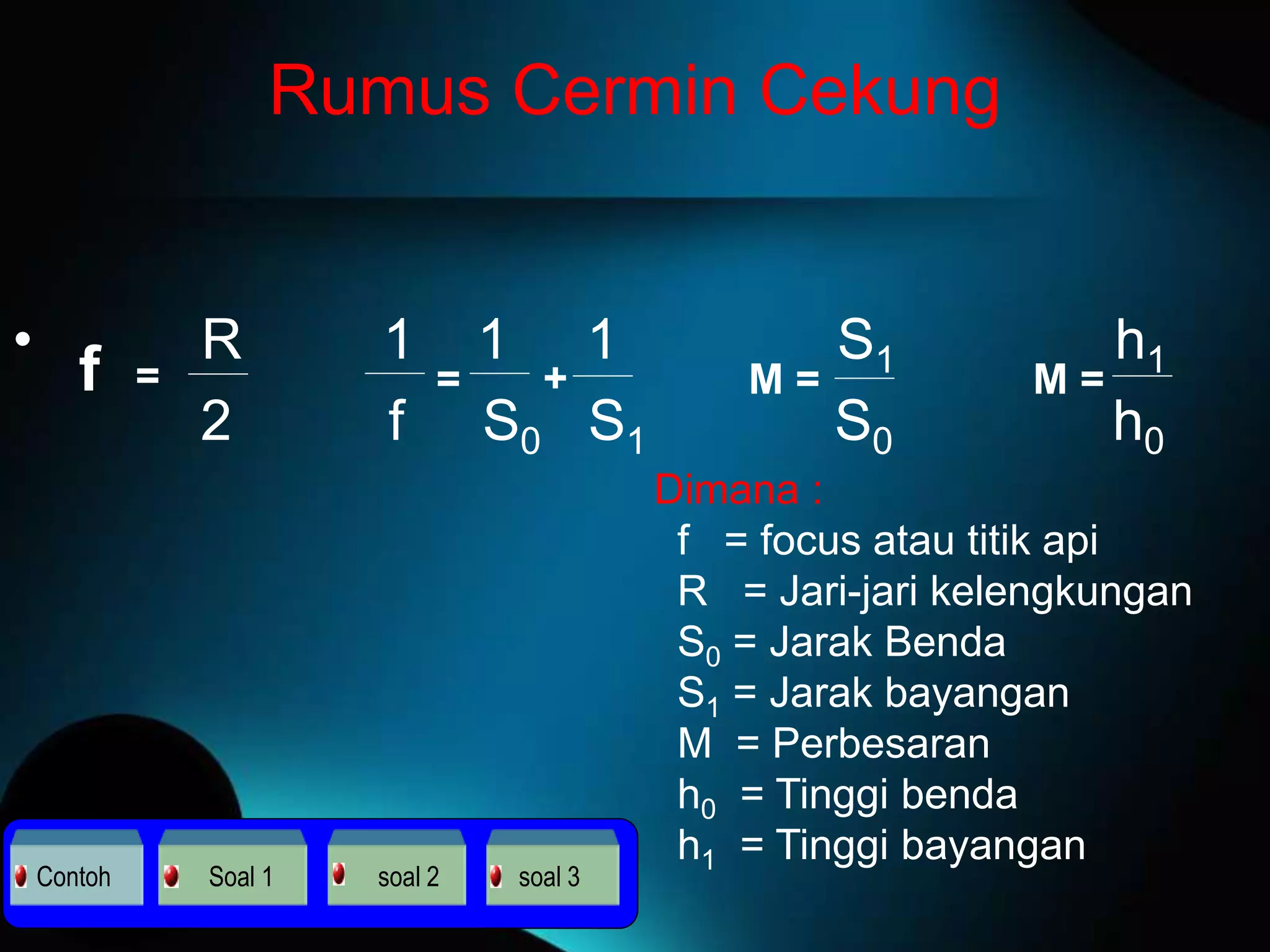 CAHAYA LENSA CEKUNG DAN CEMBUNG (soal hitg ).ppt